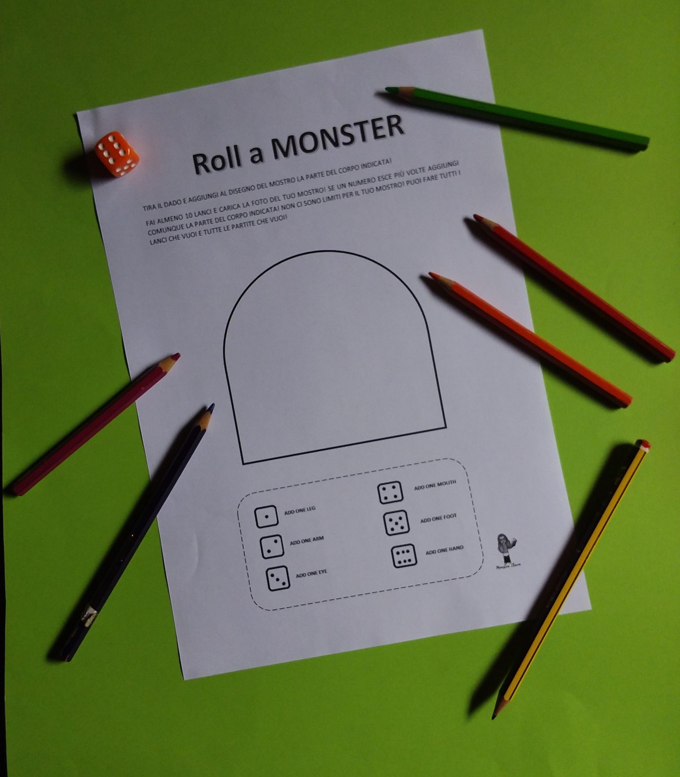 ROLL A MONSTER -Maestra Ilaria- INGLESE